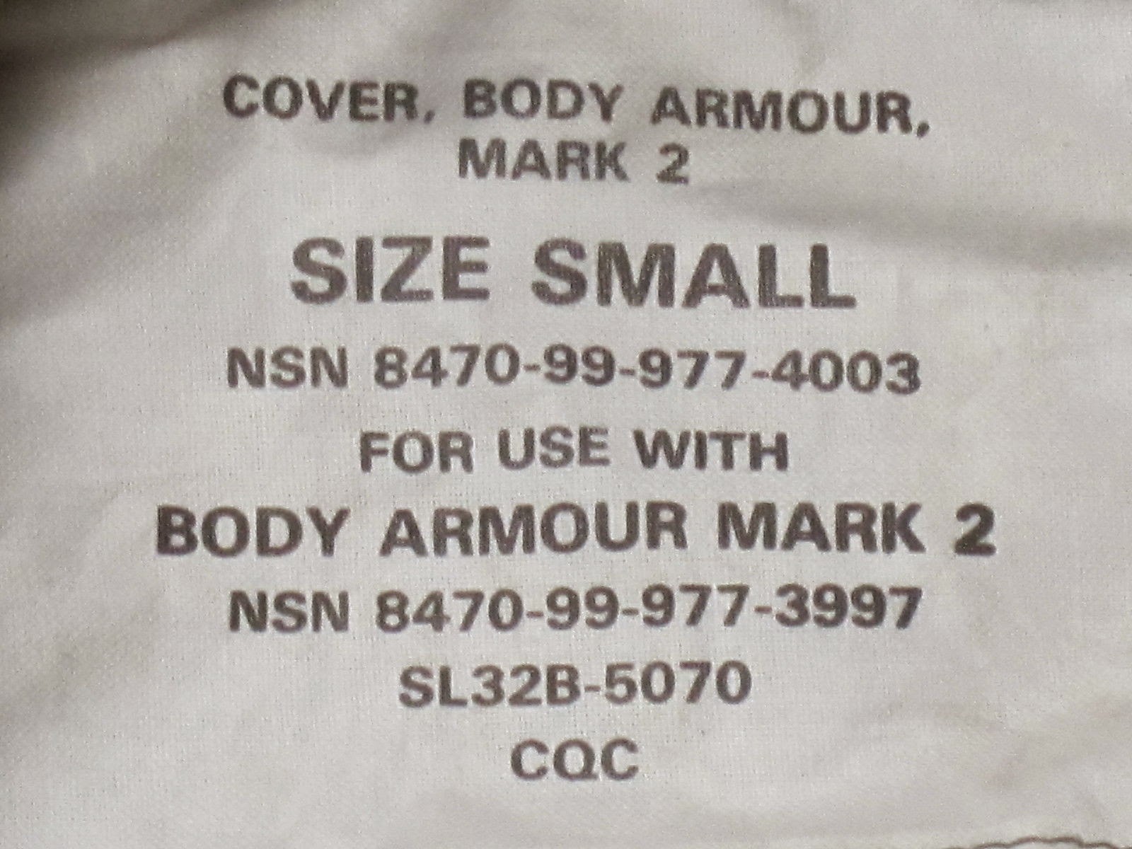 Webbingbabel: British Army Improved Northern Ireland Body Armour ...