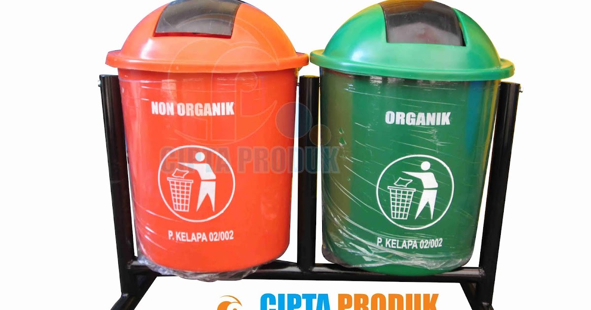 Tong Sampah Fiber: Tong Sampah Doble / Tong Sampah 2 in 1