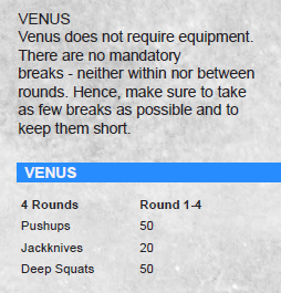 Boszorkánykonyha: Freeletics: Venus