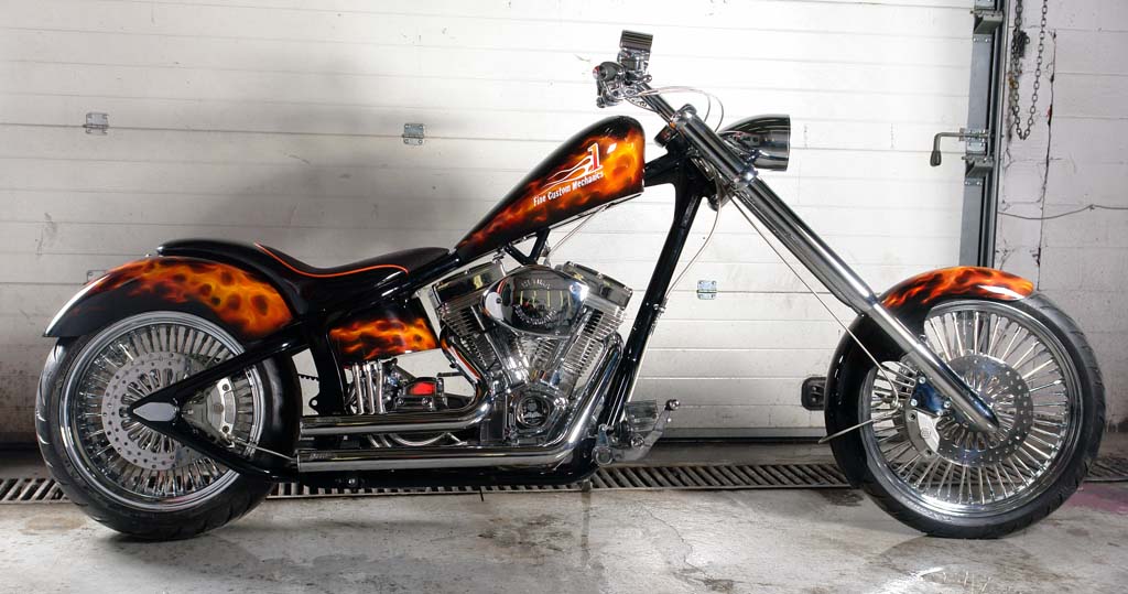 biker excalibur II: Flame Chopper by Fine Custom Mechanics