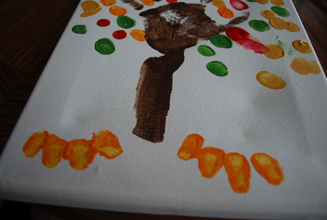 Fussy Monkey Business: Fall Art-Finger Paint Tutorial