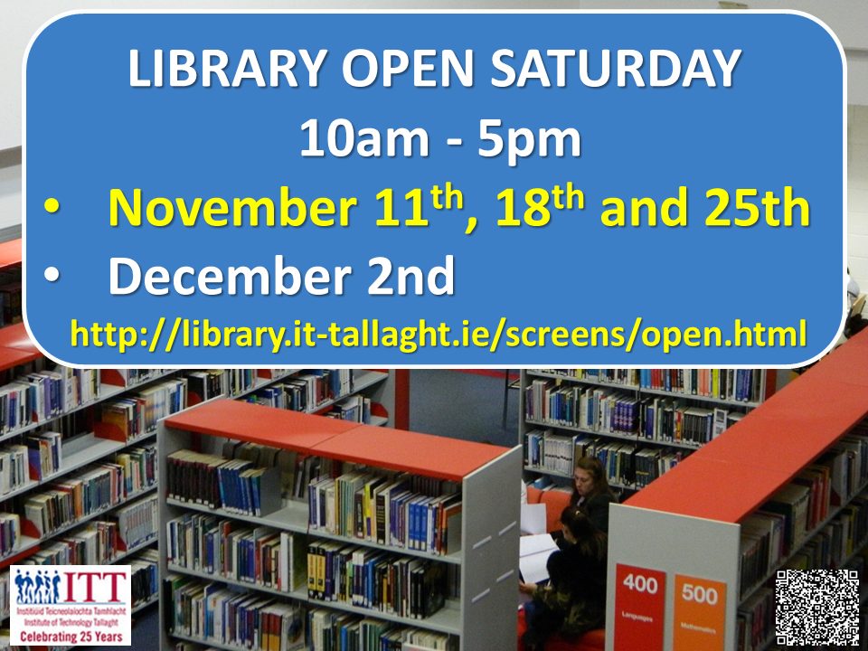 Library TU Dublin Tallaght Campus Library Open Saturdays From library-tu-dublin-tallaght-campus-library-open-saturdays-from