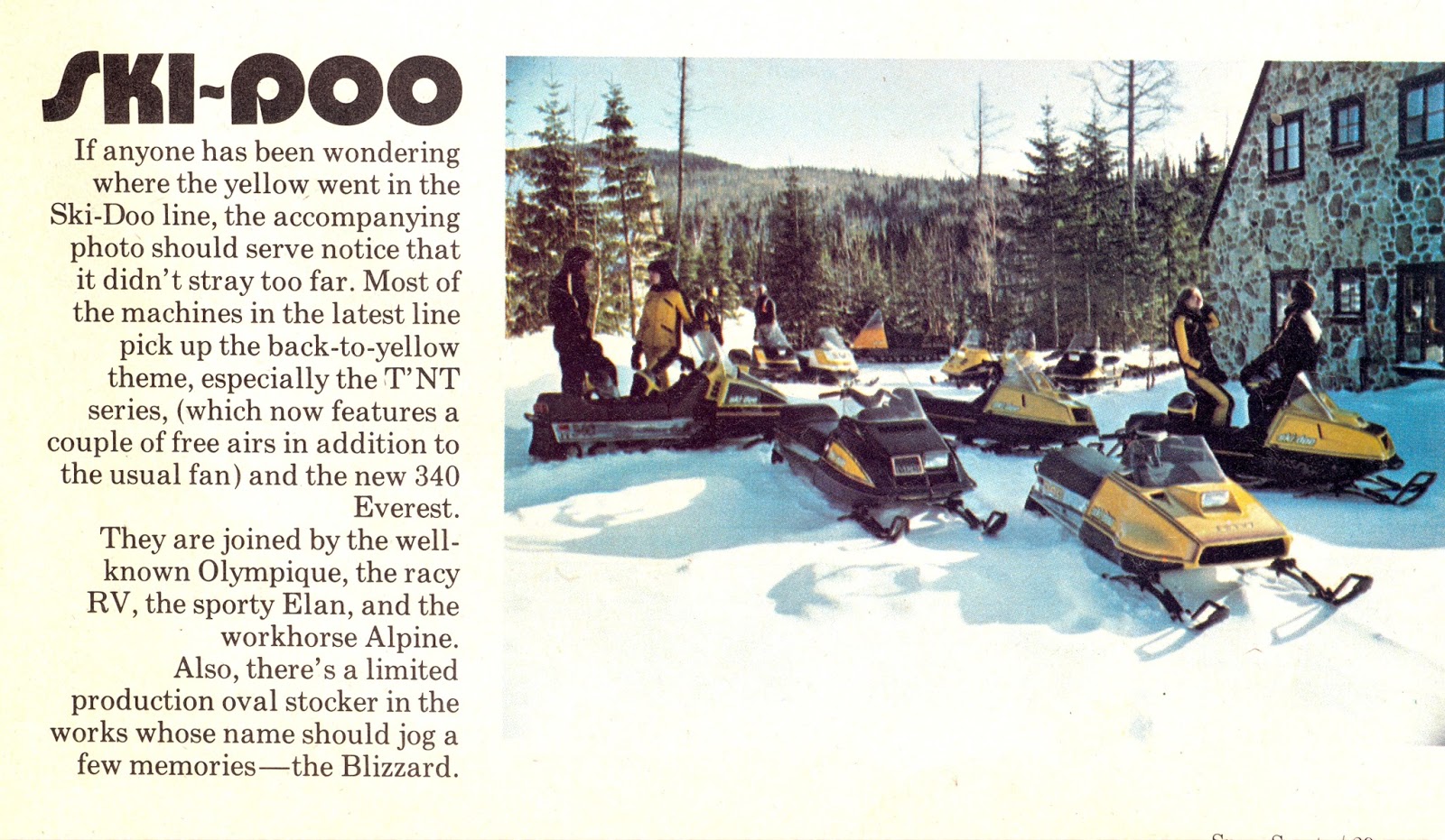 CLASSIC SNOWMOBILES OF THE PAST: 1977 SKI-DOO MODEL LINE-UP