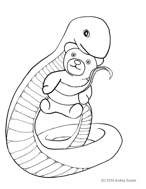 Cute Snake Coloring Pages