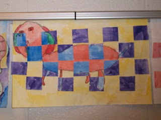That Little Art Teacher: Watercolor Animal Weavings 4th grade Part II