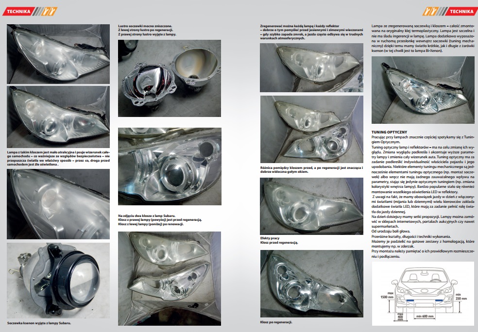 Regeneracja reflektorów samochodowych