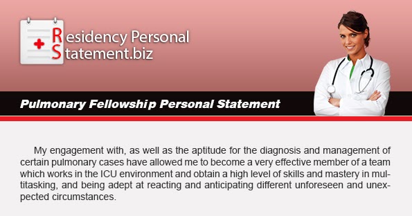 Residency Personal Statements Tips: 5 Incredibly Useful Pulmonary ...
