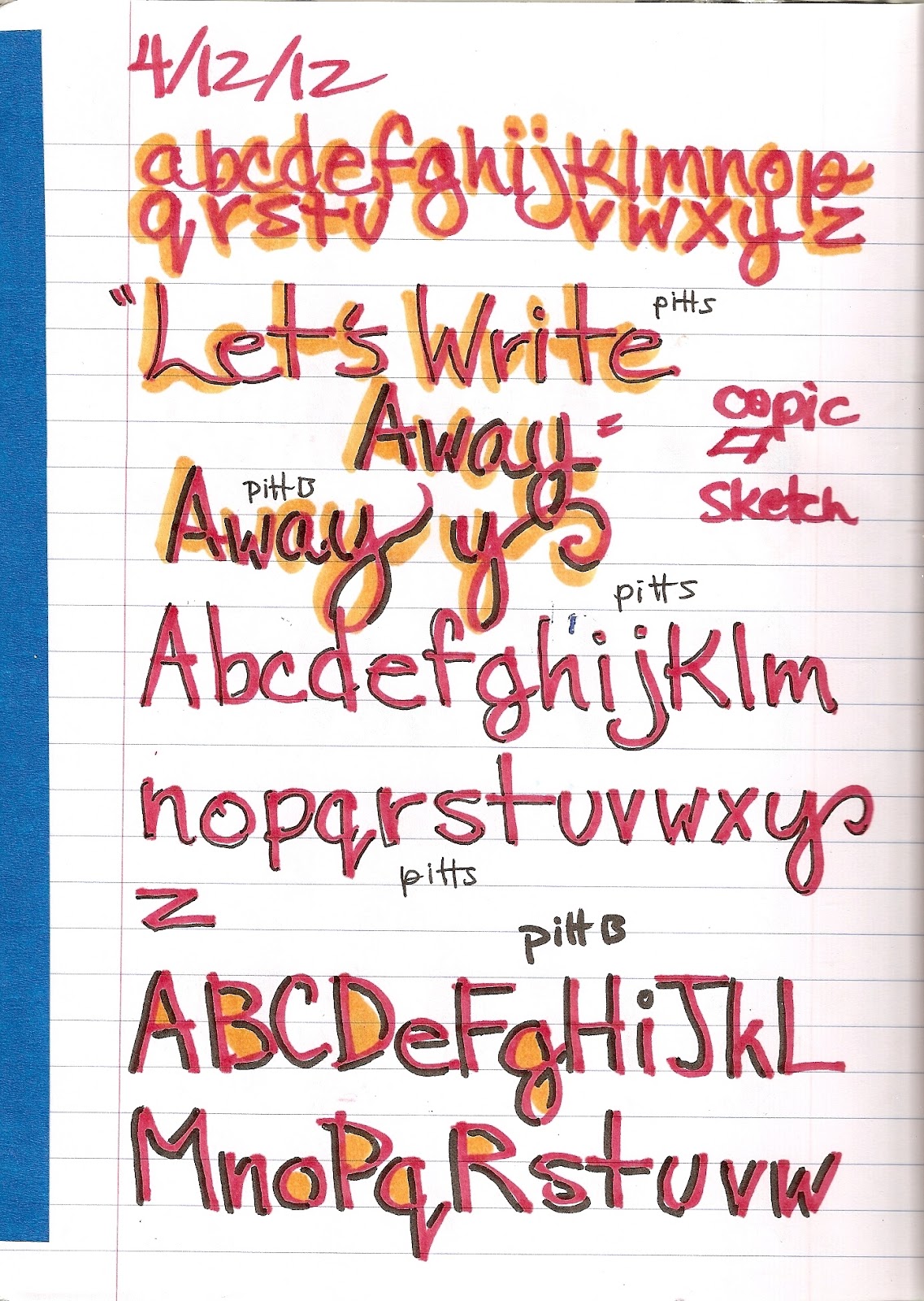 Gayle's Art Journal Journey: Letter Love Alphabet Practice