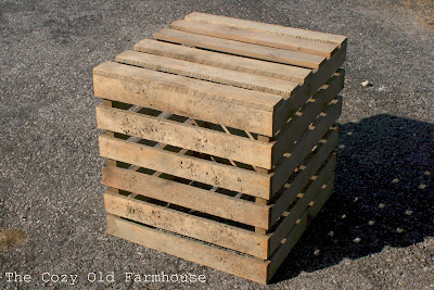 The Cozy Old "Farmhouse": Plain Crate Turned Shipping Crate