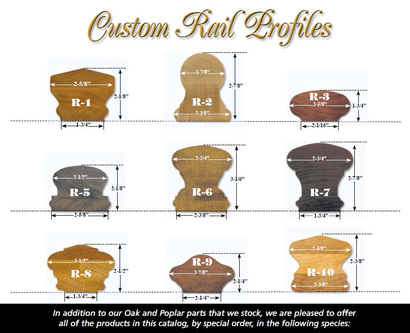 Wood Stairs and Rails and Iron Balusters: Custom Rail Profiles