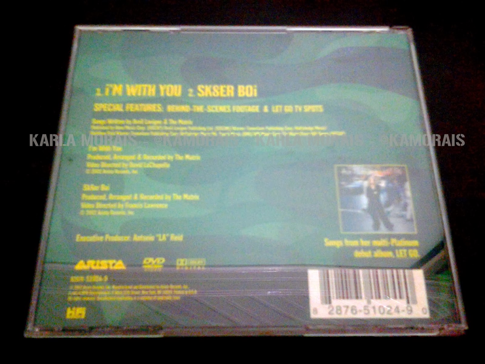 My AVRIL LAVIGNE Collection - @KAMORAIS: SK8ER BOI / I'M WITH YOU DVD ...