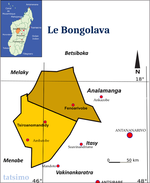 Tatsimo: Carte de la région du Bongolava