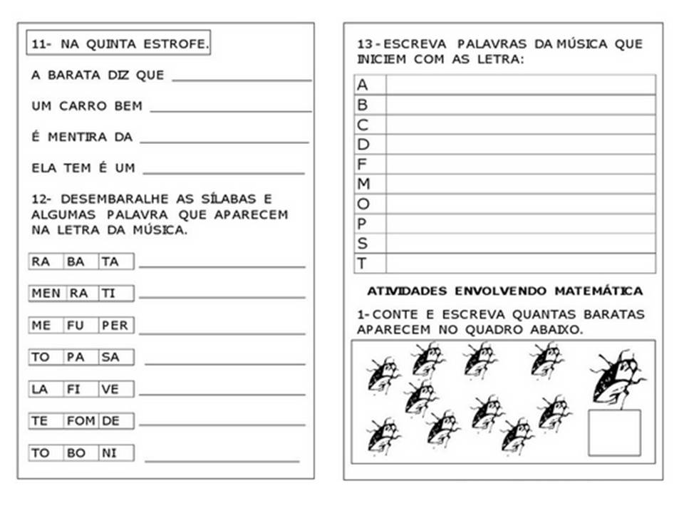 ENSINANDO E APRENDENDO COM A PROFª ANA ALICE: ATIVIDADES COM A MÚSICA ...