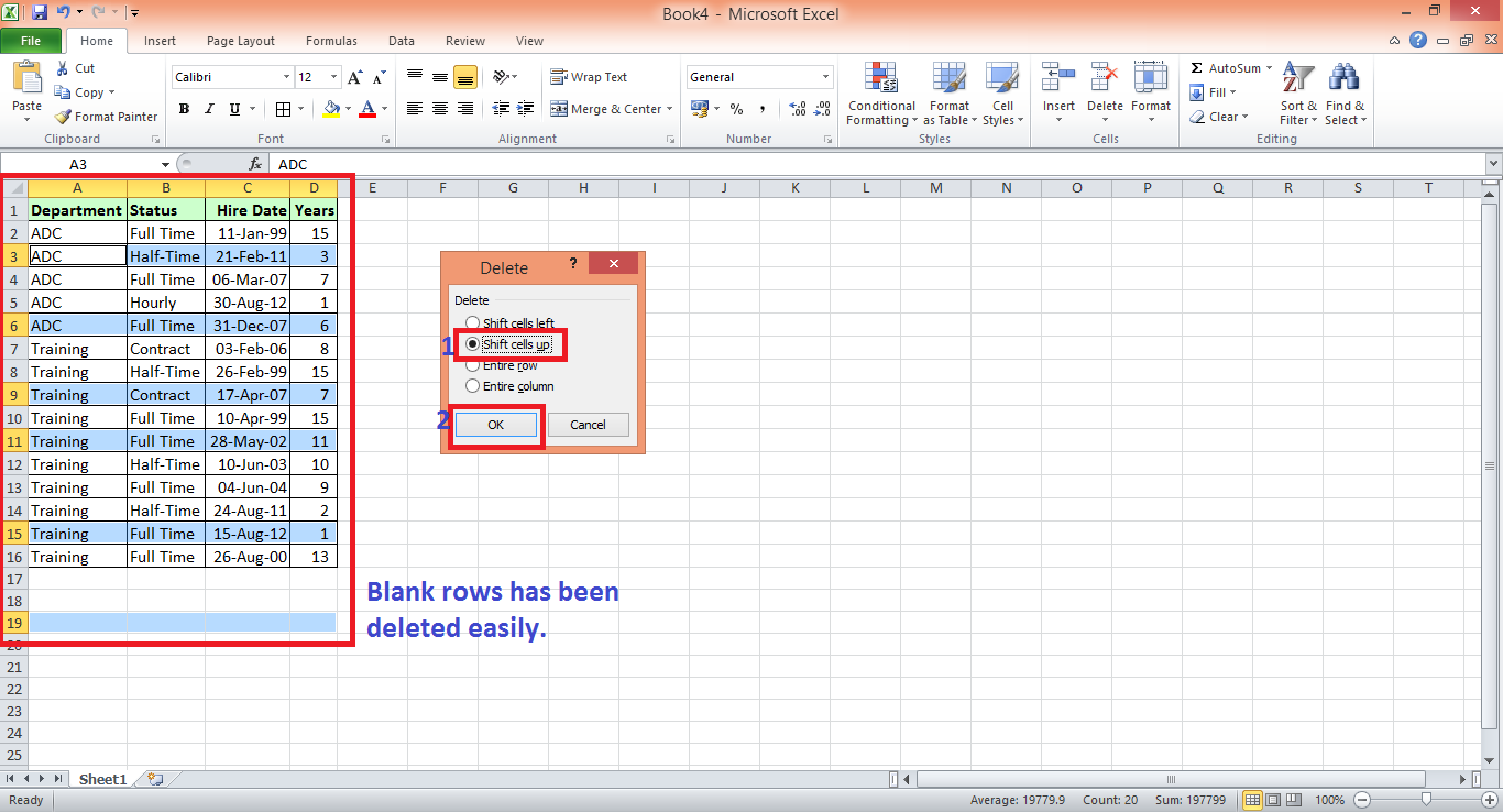 How To Select And Delete Blank Cells In Between Data In Excel ~ Excel