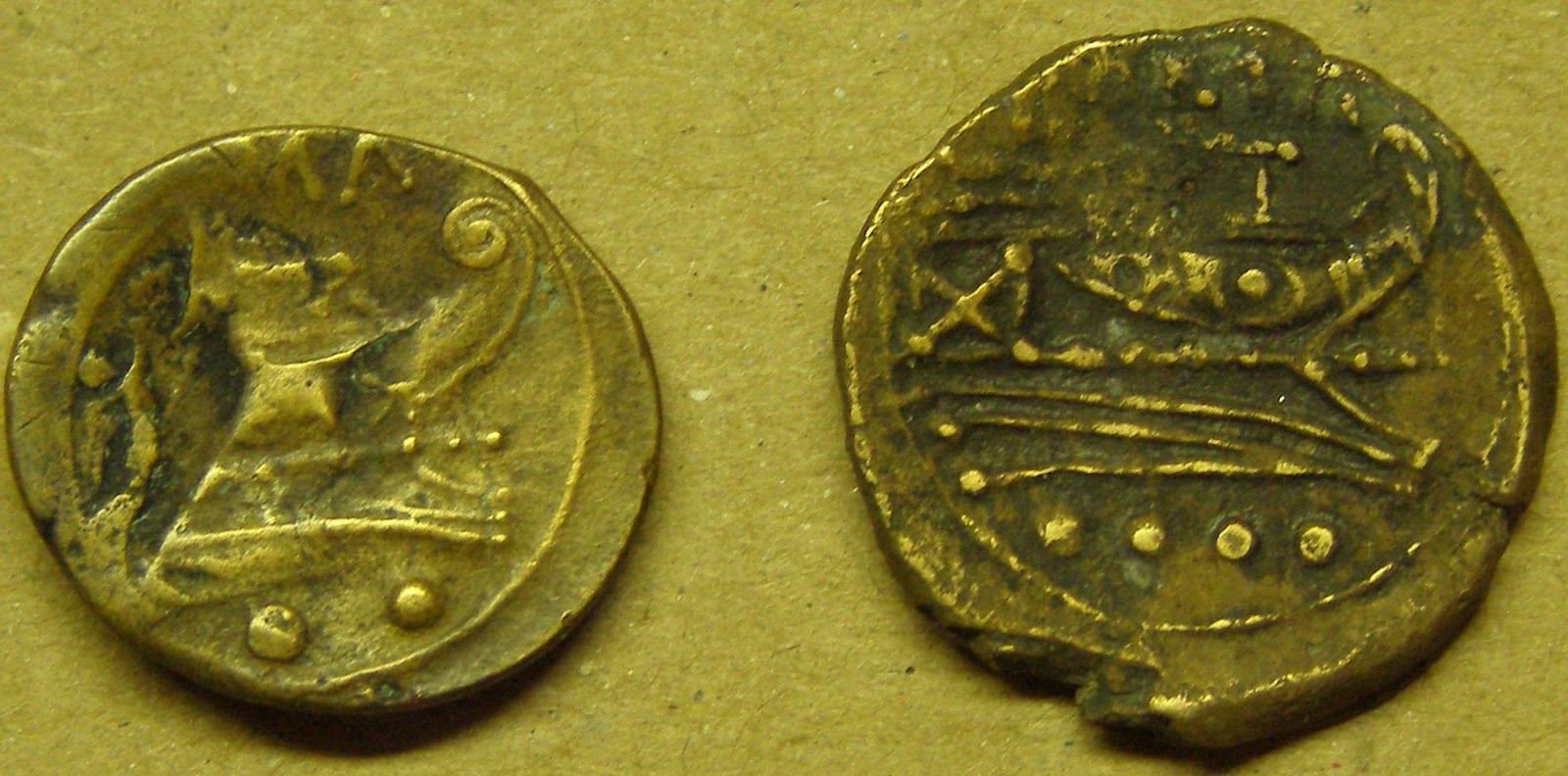 Denarius: Overstrikes, Brockages, Die Clashes and other minting errors ...