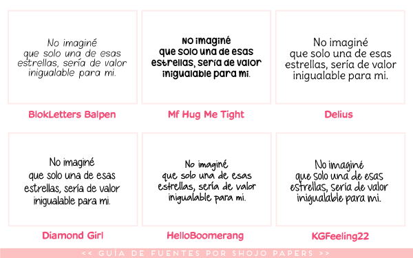 [Pack] Fuentes para Edición de Mangas | Shojo Papers