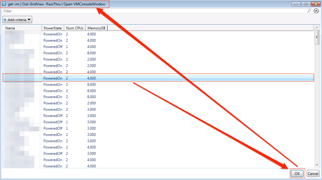 Powershell: Out-Gridview -passthru switch