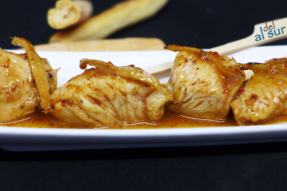 Pollo especiado con jengibre frito