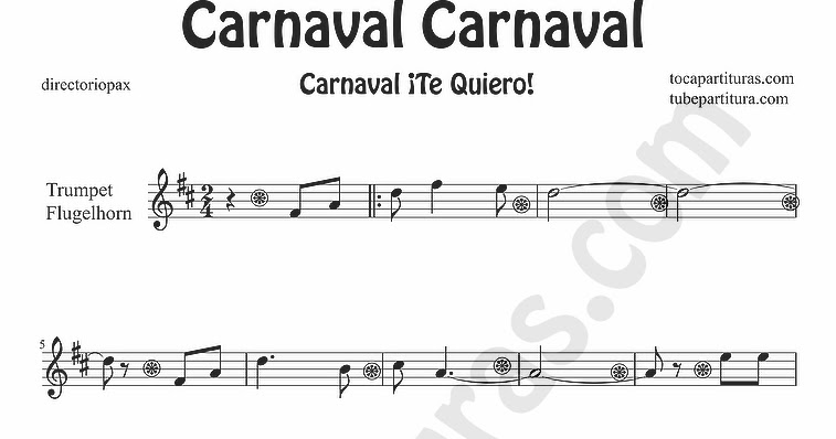 tubescore: Carnival Carnival sheet music for Trumpet and Flugelhorn ...