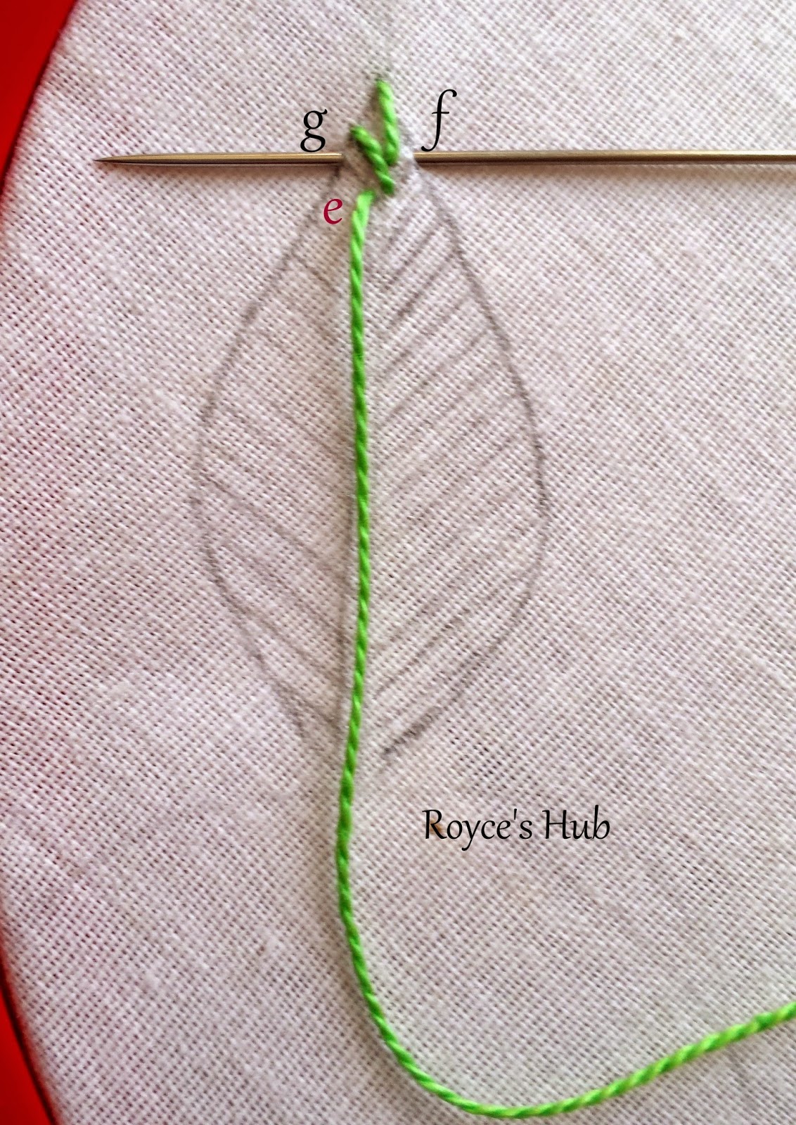 Royce's Hub: Embroidery Stitches For Leaves : Fishbone Stitch and ...