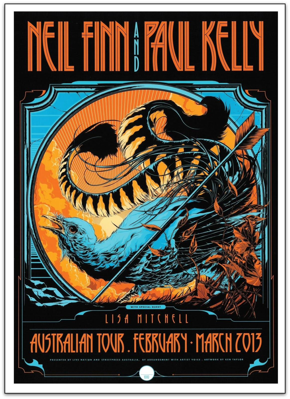 INSIDE THE ROCK POSTER FRAME BLOG: Ken Taylor Paul Kelly and Neil Finn ...