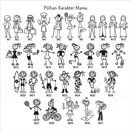 Sticker family /Sticker keluarga
