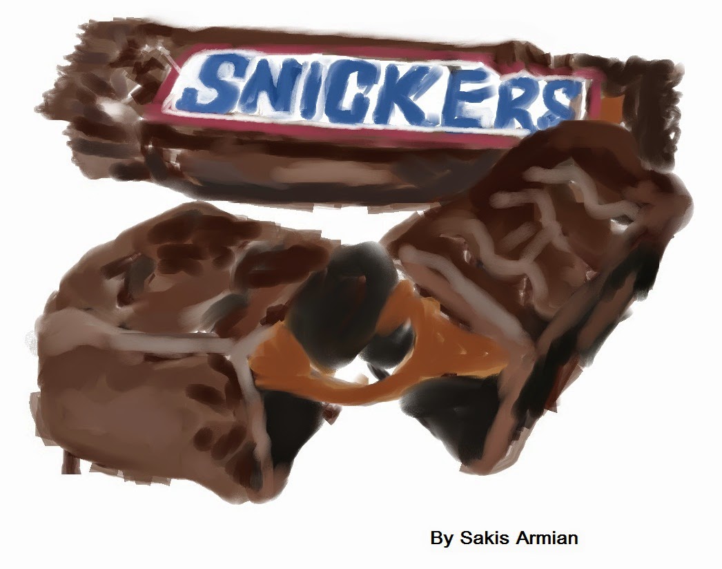 How I draw a Snickers bar REALISTIC(Digital Paint) | Art-zografiki