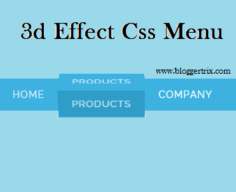 Awesome 3d Effect Css Menu bar for Blogger - Lanka Blogger Tricks