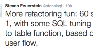 Obsessed with Oracle PL/SQL