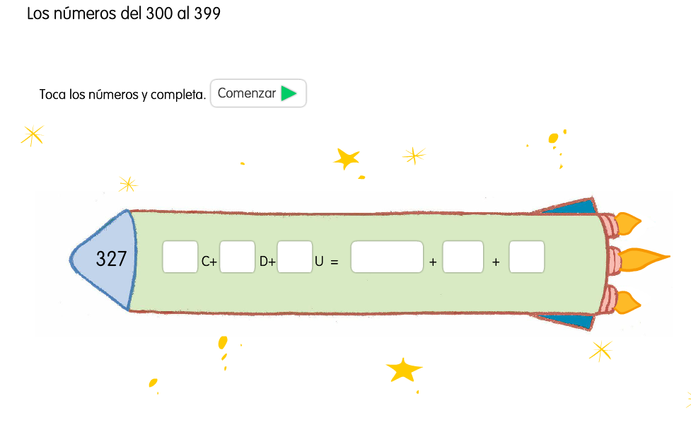 O BAÚL DE SEGUNDO PRIMARIA: Los números del 300 al 399
