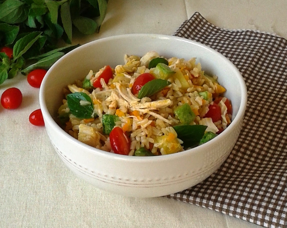 Salada de arroz integral