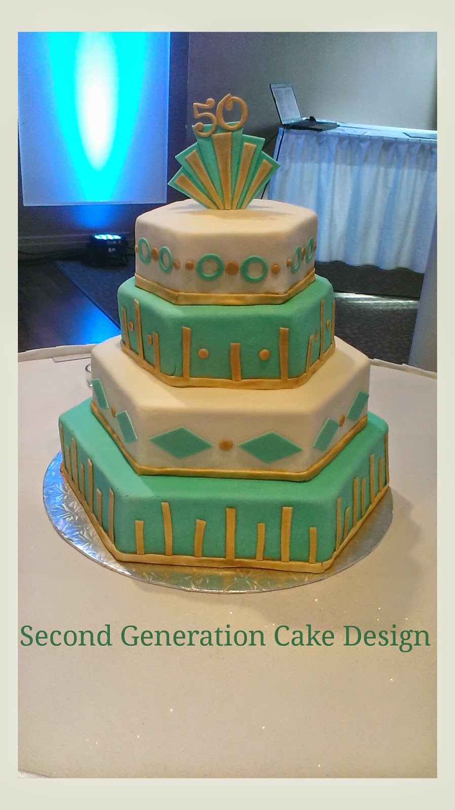Second Generation Cake Design: Art Deco 50th Birthday Cake