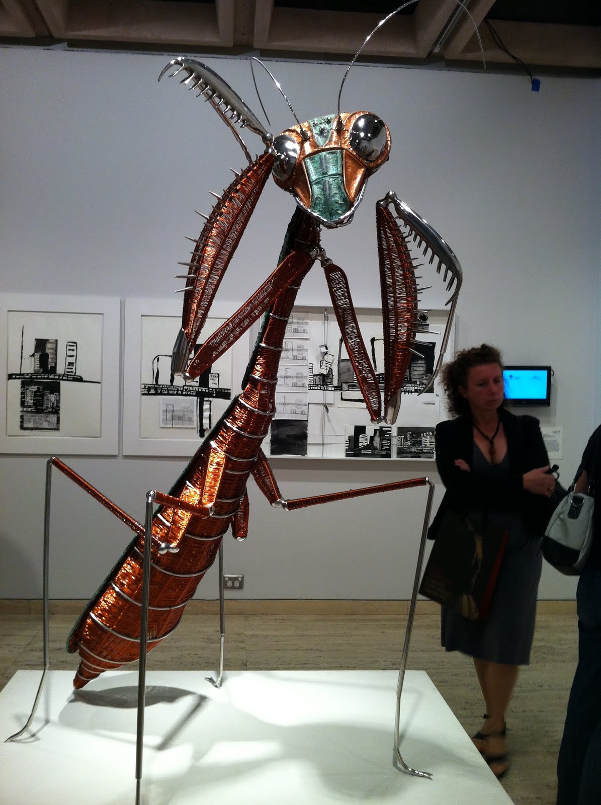 Alice is not in Wonderland: Praying mantis sculpture at artexpress