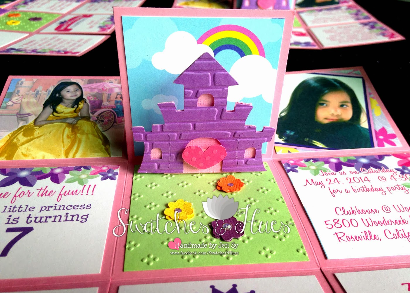 Swatches & Hues : Handmade with TLC: Pop box invitation for a 7th ...