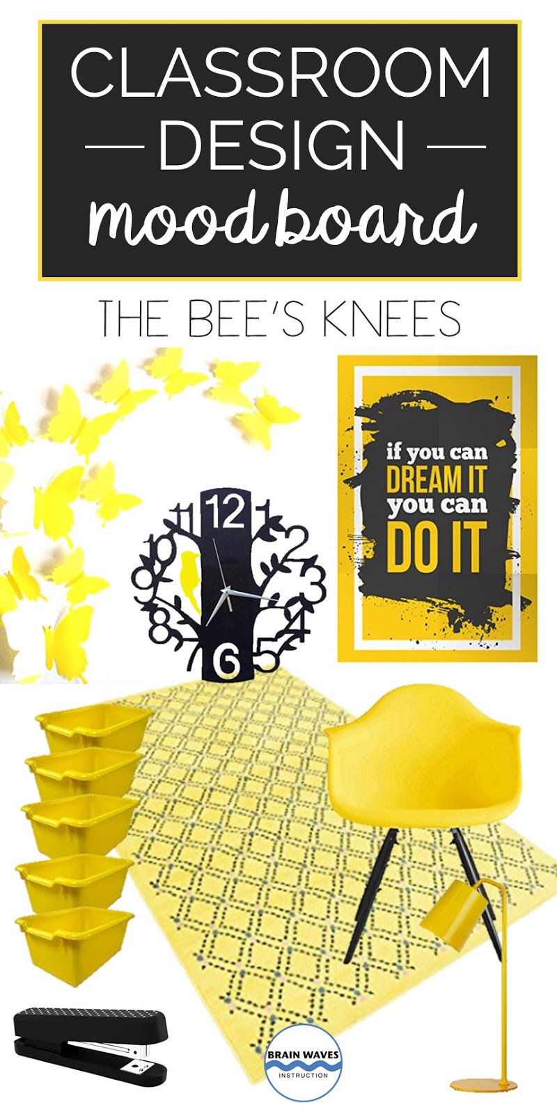 Brain Waves Instruction: Creating a Colorful Classroom with Mood Boards