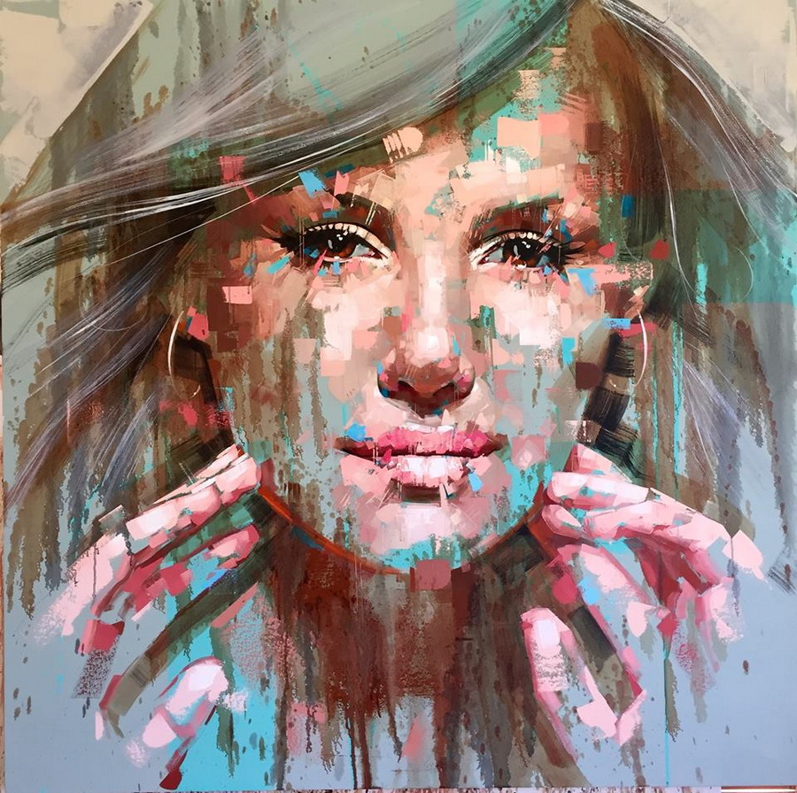 Imágenes Arte Pinturas: Rostros de Hombres Y Mujeres Jóvenes, Moderna ...