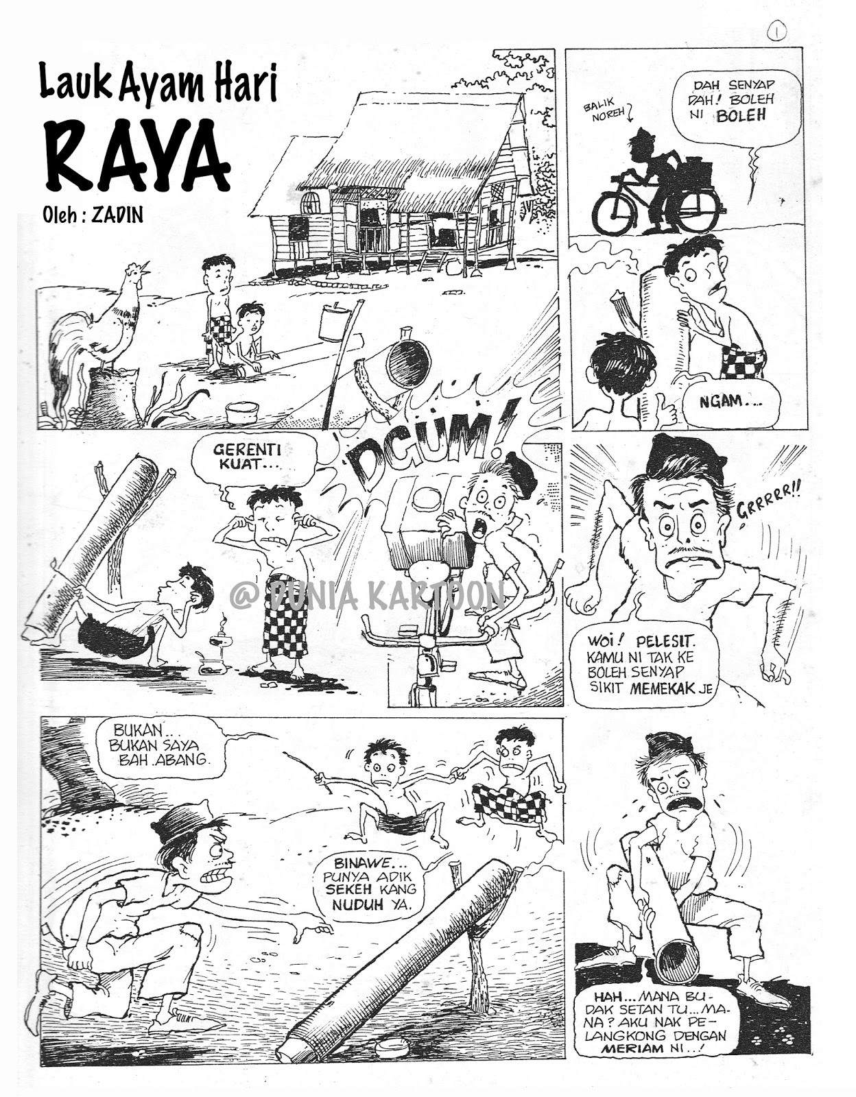 @DUNIA KARTOON: KOMIK ..LAUK AYAM HARI RAYA oleh ZADIN