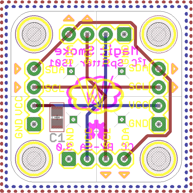 Magic Smoke: Daisy Chainable I2C Splitter PCB