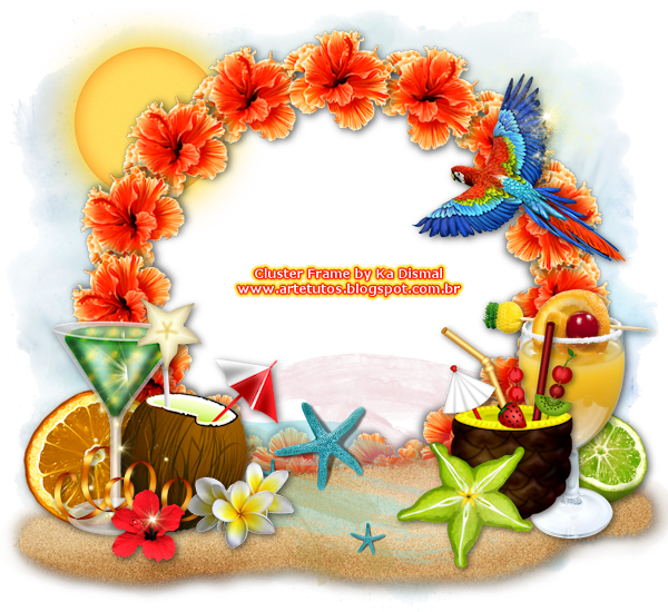 Art e Tutos: Beach Cocktail (PTU) - Com cluster frame (FTU)