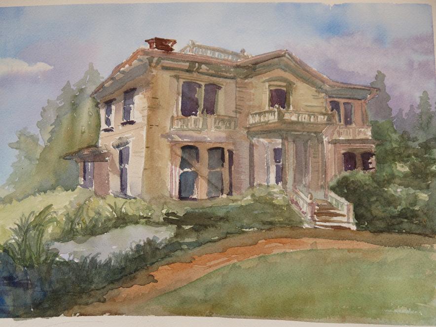 Line Upon Line: Plein Air Week 2: Rengstorff House