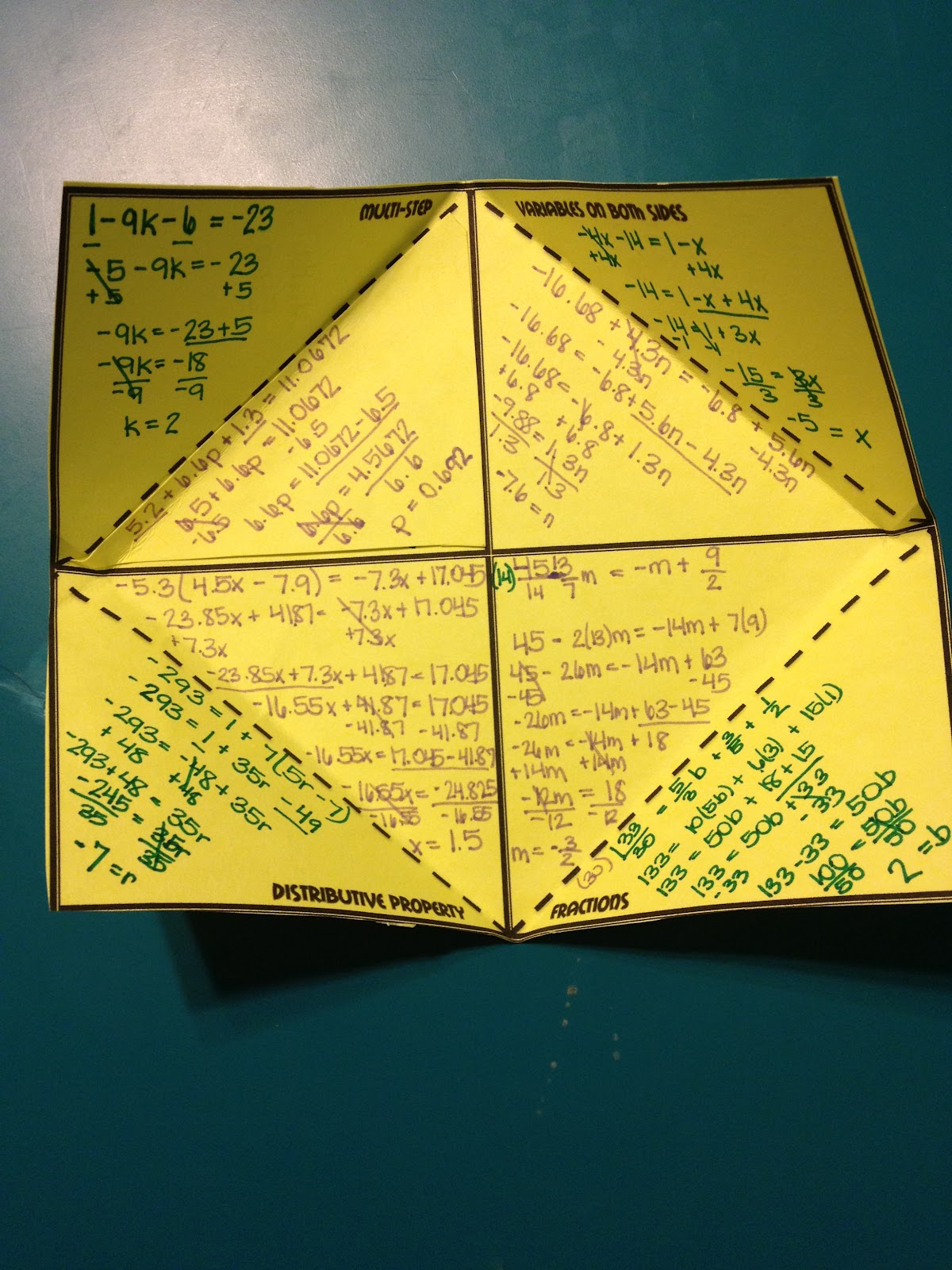 misscalcul8: Made 4 Math #11 - Diamond Foldable and EOC Review