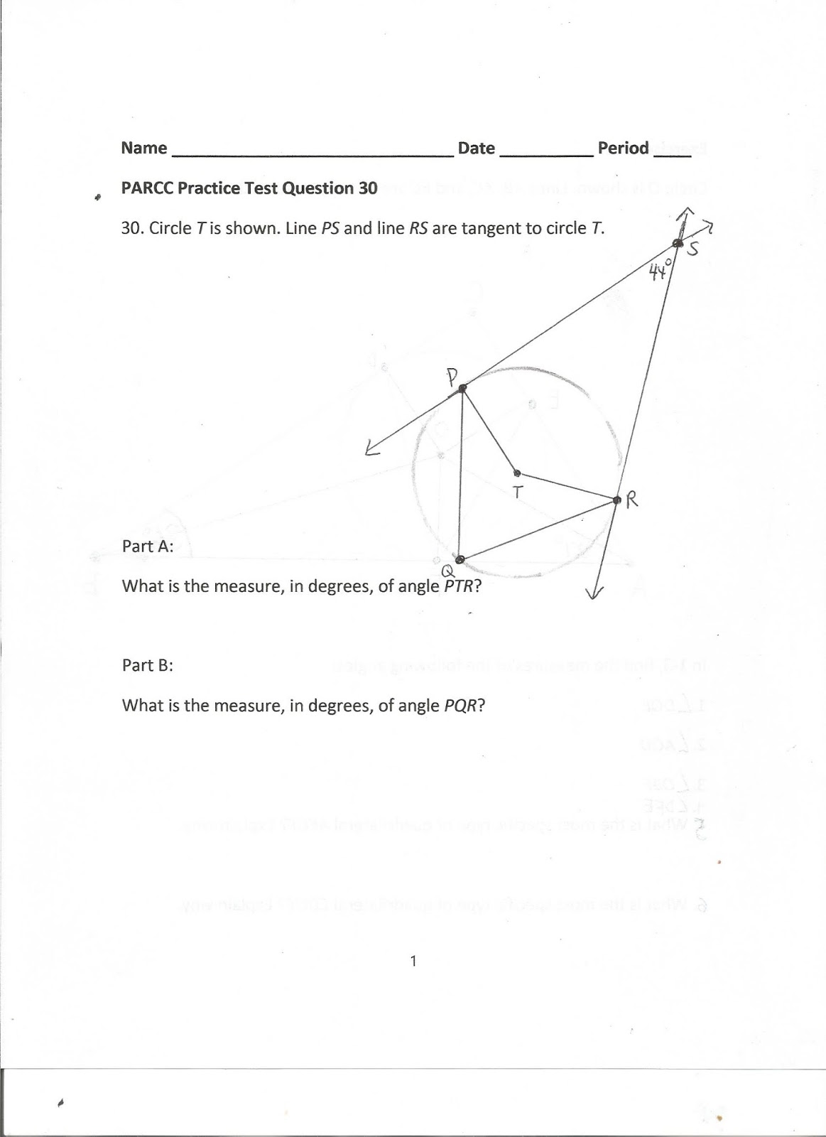 Geometry, Common Core Style: PARCC Practice Test Question 30 (Day 173)