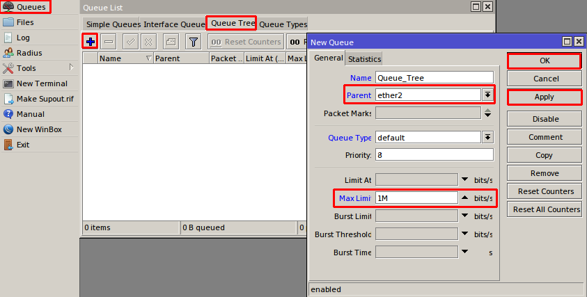 Konfigurasi Queue Tree Mikrotik ~ Laporan Prakerin BLC Telkom Klaten