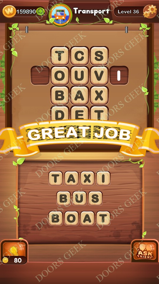 Word Bright Level 36 Answers ~ Doors Geek