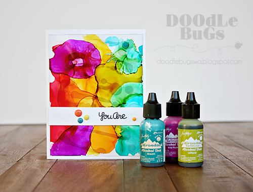 Doodlebugs: Alcohol Ink Card
