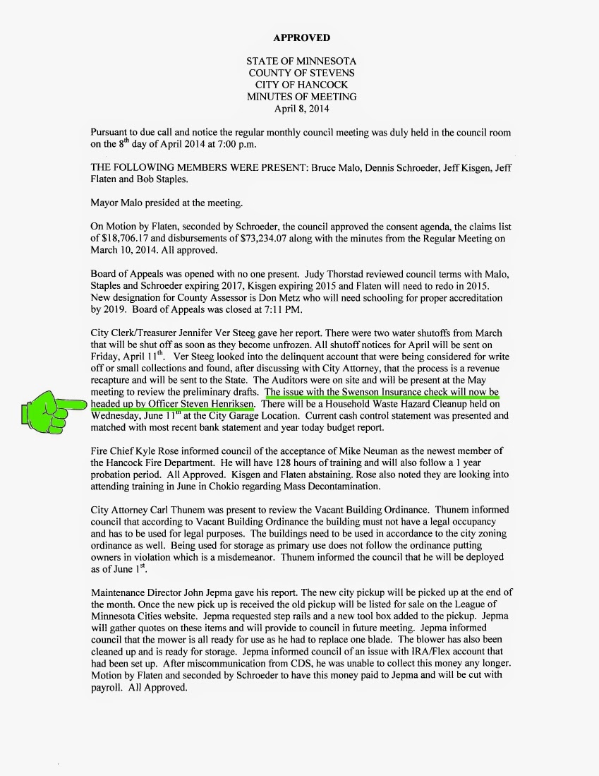 Lion News: Hancock Police Chief Steven Henriksen To Investigate Hancock ...