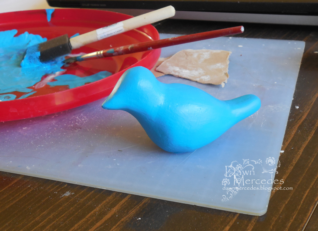 Creative Paperclay® air dry modeling material: Blue Bird