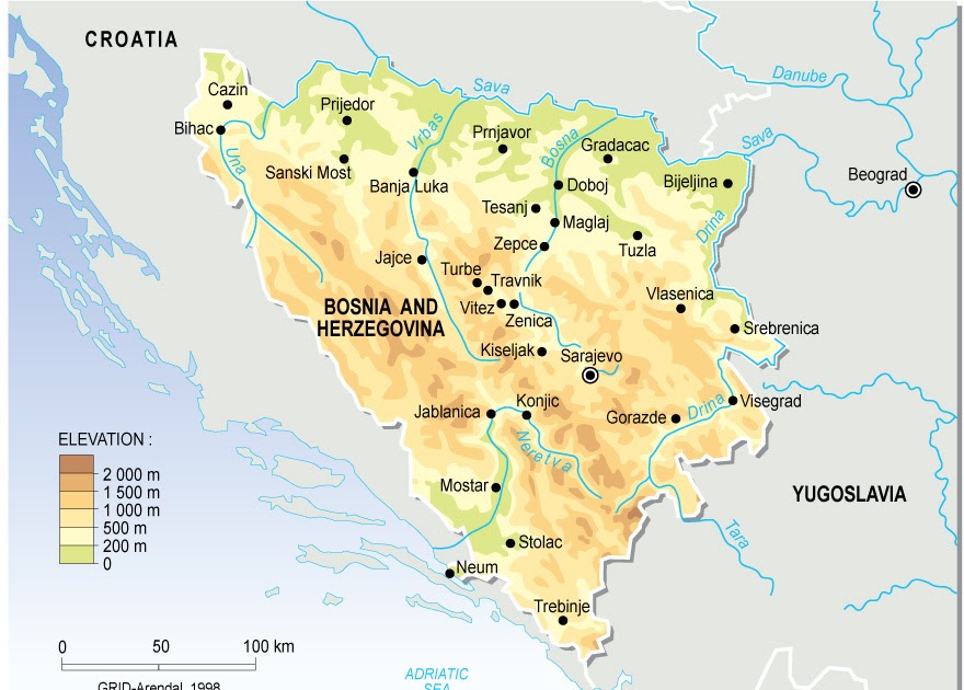 Online Maps: Bosnia map