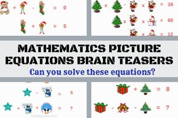 Mathematics Picture Equations Brain Teasers for teens with answers and ...