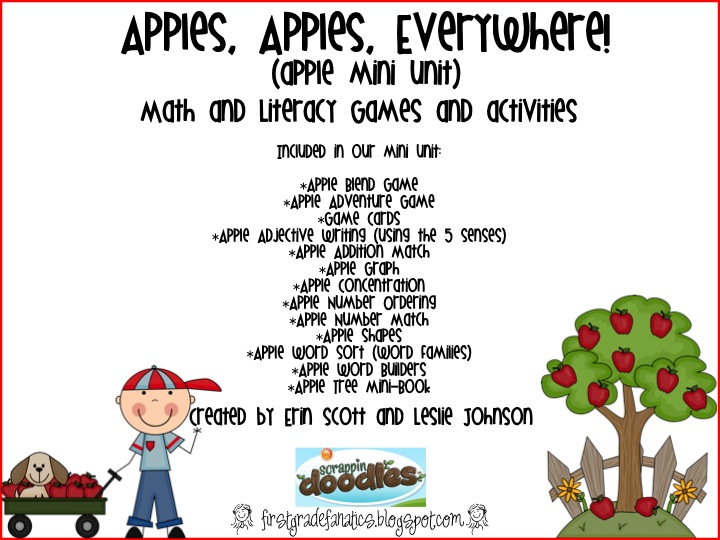 First Grade Fanatics: Apples, Apples Everywhere and November Math Journal